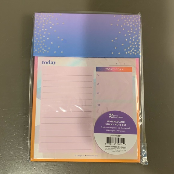 Erin Condren | Office | Erin Condren Notepad And Sticky Notes Set ...